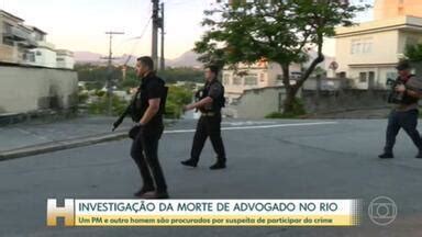Jornal Hoje Polícia do Rio procura por 2 suspeitos de envolvimento no