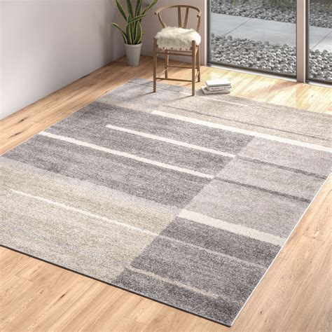 Wrought Studio Akinola Performance Gray Taupe Rug Reviews Wayfair