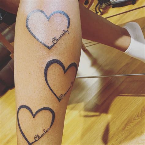 Heart Tattoo With Names At Tattoo