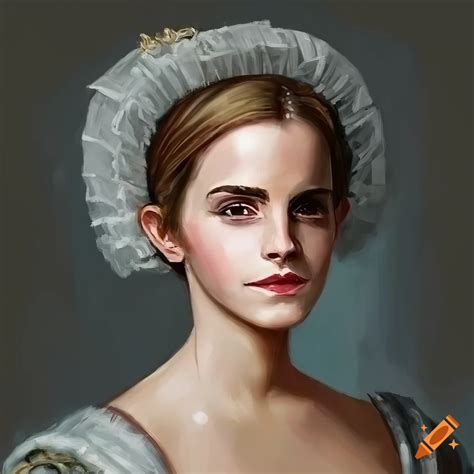 Portrait Of Emma Watson As Noblewoman Inspired By Renaissance Art On
