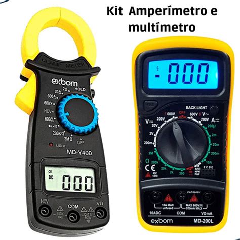 Kit Alicate Amperímetro Multímetro Digital Profissional Frete grátis