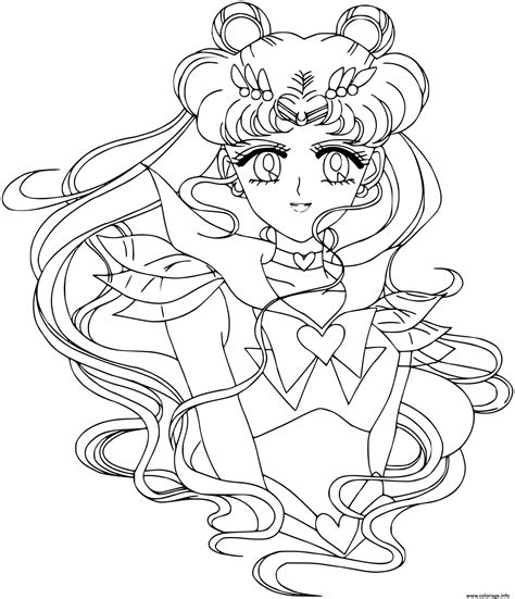Coloriage Sailor Moon Beautiful Hair JeColorie