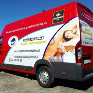 Naklejki na samochód dostawczy bus Cena naklejki reklamowej