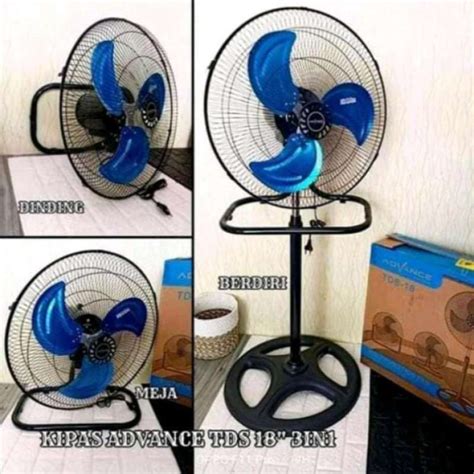 Promo Kipas Angin Besi 18 Inch Tornado 3 In 1 Berdiri Duduk Tempel