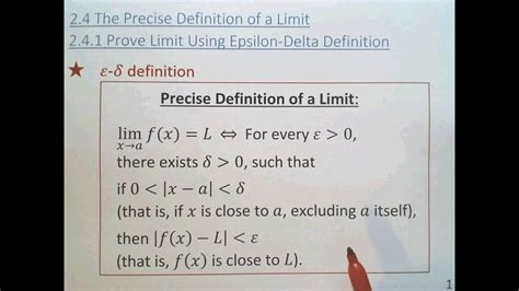 2 4 1 prove limit using epsilon delta definition precise definition youtube