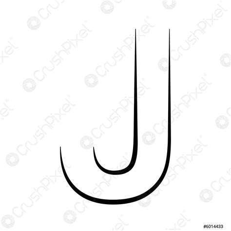 Logo Letter J Icon Axis Alphabet Logotype J Emblem Stock Vector