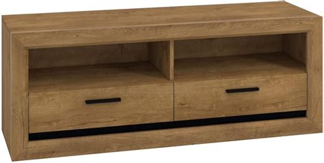 Baltica 13 TV Komoda 2 Fioke 2 Otvora 138x43x55 Cm Tamni Hrast Crni