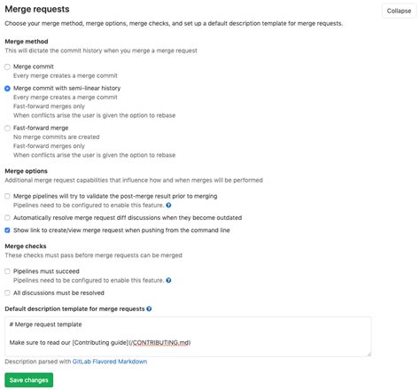 Description Templates Project User Help GitLab