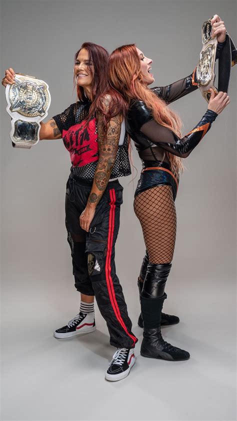 Becky Lynch And Lita As Womens Tag Team Champions Photoshoot Rbeckylynch