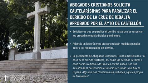 Abogados Cristianos pide cautelarísmas para frenar el derribo de la