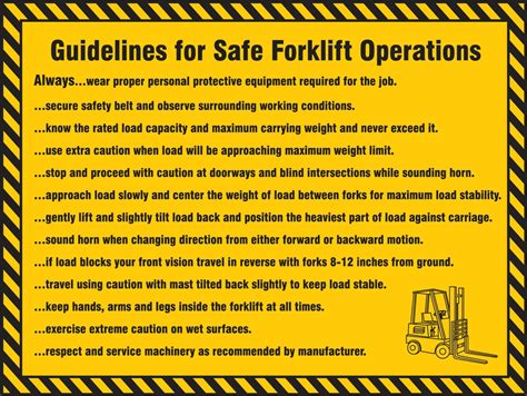 Safety Posters Guidelines For Safe Forklift Operations SP124481