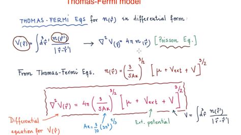 Thomas Fermi Model The First Kind Of Density Functional Theory YouTube