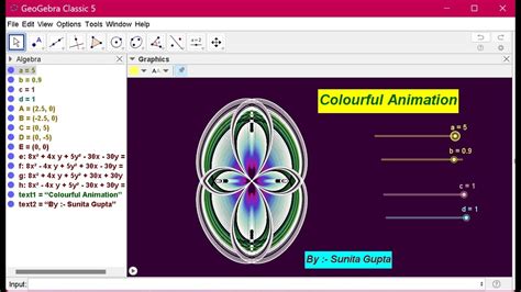 Colourful Animation Ll GeoGebra Tutorial Ll GeoGebra Animation YouTube
