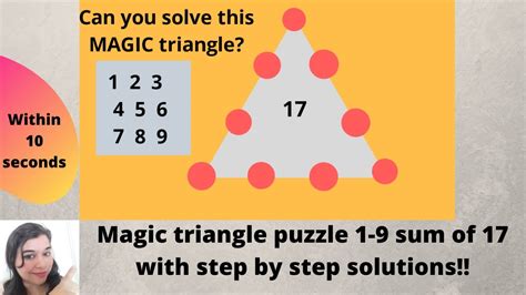 Can You Solve This Magic Triangle Magic Triangle Puzzle Sum Of