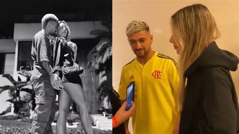 Veja fotos românticas de Arrascaeta e Camila Bastiani