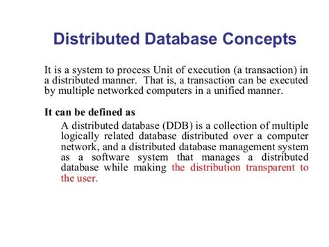 distributed database management system