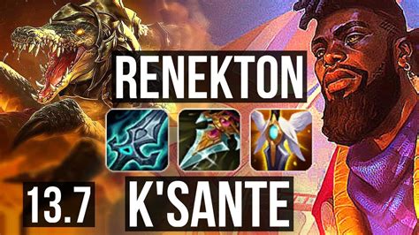 Renekton Vs K Sante Top Games Dominating Kr Master