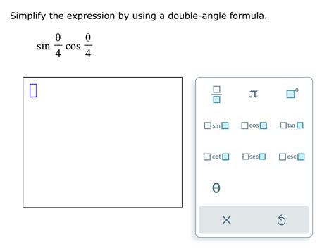 Solved Simplify The Expression By Using A Double Angle Chegg