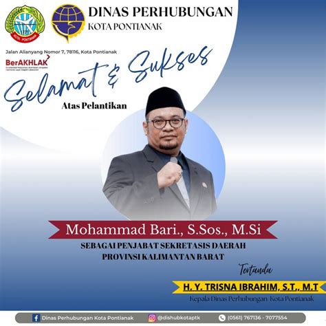 Informasi Selamat Dan Sukses Atas Pelantikan Bapak Mohammad Bari S