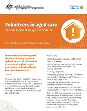 Serious Incident Response Scheme Sirs Aged Care Quality And Safety