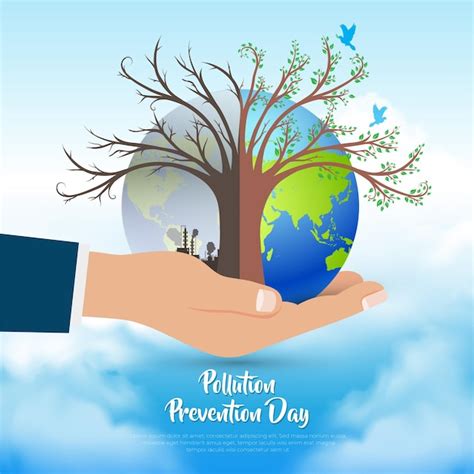 Premium Vector World Pollution Control Day Design Background Vector