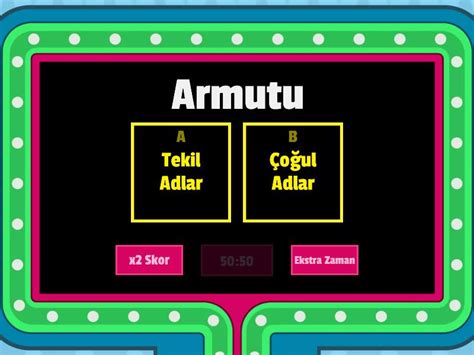 Tekil Ve O Ul Adlar Gameshow Quiz