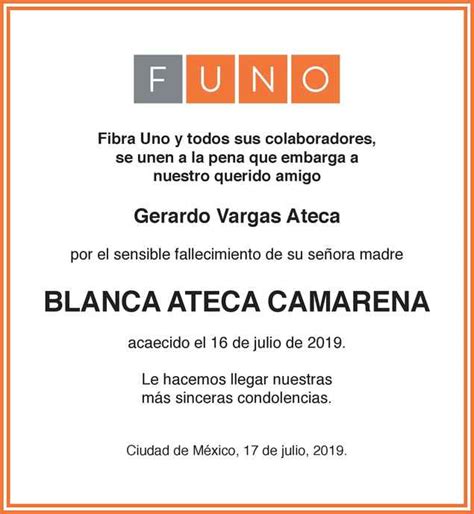 Se Ora Blanca Ateca Camarena Obituario Esquela