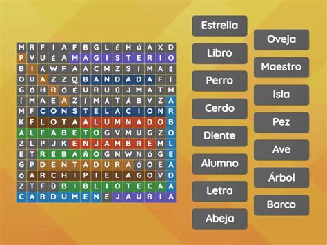 Sustantivos Colectivos Sopa De Letras