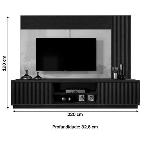 Estante para TV Até 75 Polegadas Valencia 2 Portas Naturalle Off White