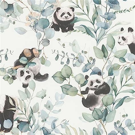 Rasch Tapete 301144 Helle Vliestapete Mit Eukalyptus Und Pandas In