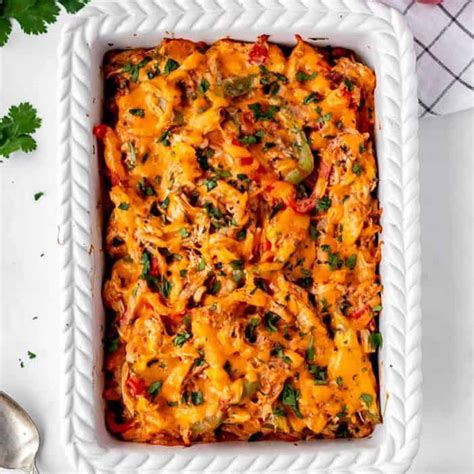Low Carb Chicken Fajita Casserole Haute Healthy Living