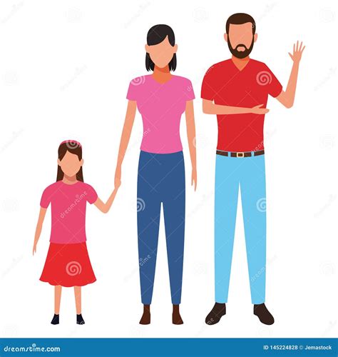 Personaje De Dibujos Animados Del Avatar De La Familia Ilustración del