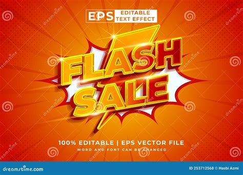 Efecto De Texto Editable Venta Flash 3d Estilo De Plantilla De
