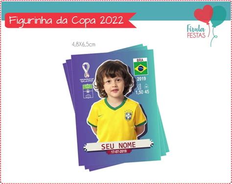 Figurinha Álbum Copa do Mundo 2022 Arte Personalizada Elo7