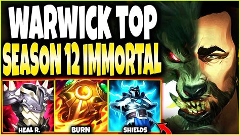New OP Season 12 Warwick Top Lane IMMORTAL BUILD LoL Top Warwick