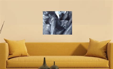 Threesome Sex Art Oil Painting Original Erotic Art On Canvas Etsy