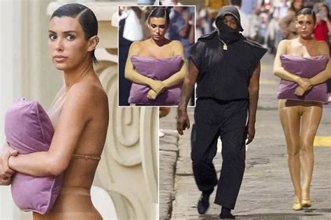 Kanye West S Wife Clutches Pillow To Preserve Modesty Amid Italian