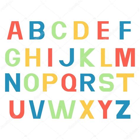 Fuentes De Vector Alfabeto Letras Colores Vector De Stock Nataali