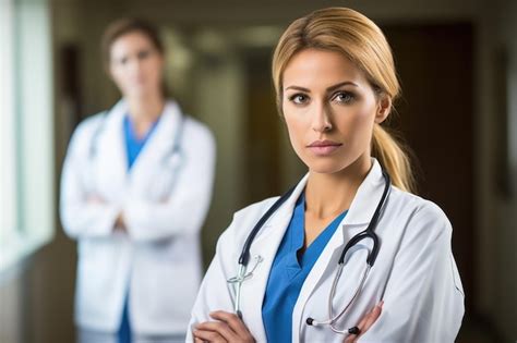 Premium Ai Image Portrait Of A Female Dentist With Her Patient In The