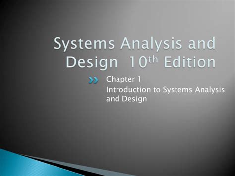 chapter 1 introduction to systems analysis and design