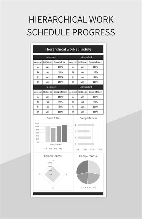 Percentage Work Schedule Progress Plan Excel Template And Google Sheets