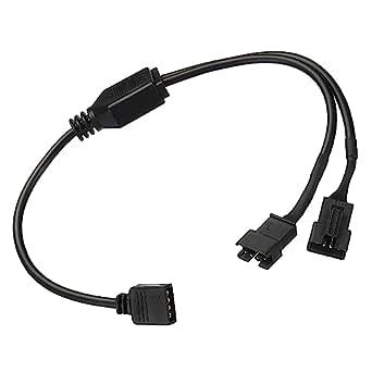 Amazon co jp uxcell ARGBスプリッター 12V 4ピン SM 4ピン オス延長ケーブルアダプター コネクタアドレス指定