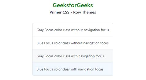 primer css box row themes geeksforgeeks