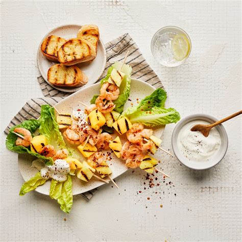 Fruchtige Garnelen Spieße vom Grill mit Zitronendip ALDI Rezeptwelt