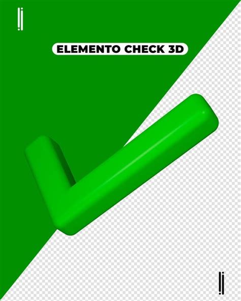 Premium PSD PSD Green Check Mark Icon 3d Element Illustration