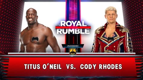 WWE 2K23 Titus O Neil VS Cody Rhodes Match 2K23 Royal Rumble YouTube