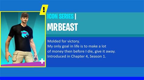 MrBeast Skin In Fortnite Chapter 4 YouTube