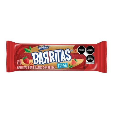 Galletas Con Relleno Marinela Barritas Fresa 67 G Walmart