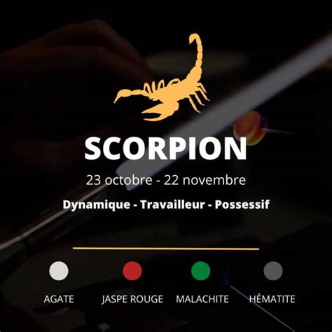 Pierre et signe astro Scorpion caractère et signification