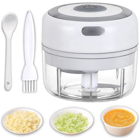 OLIYA Mini hachoir électrique portable sans fil avec chargement USB